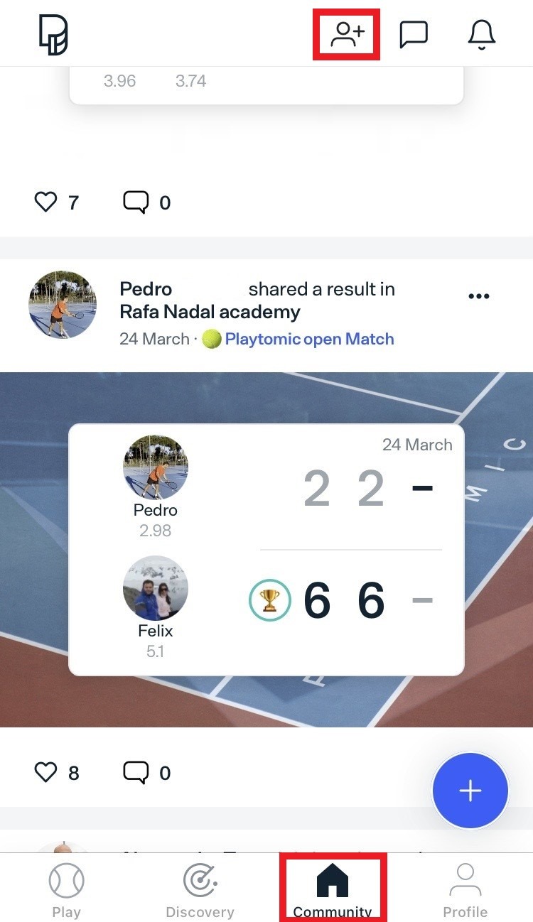 How to find my friends on Playtomic – Playtomic Help